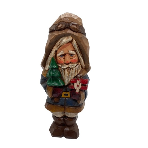 Vintage | Holiday | Vintage Hand Carved Wooden Santa Signed By Artist ...